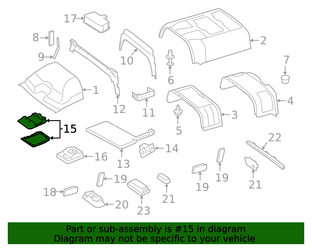 910690490264 - Storage Compartment 2019-2023 Mercedes-Benz | Mercedes ...