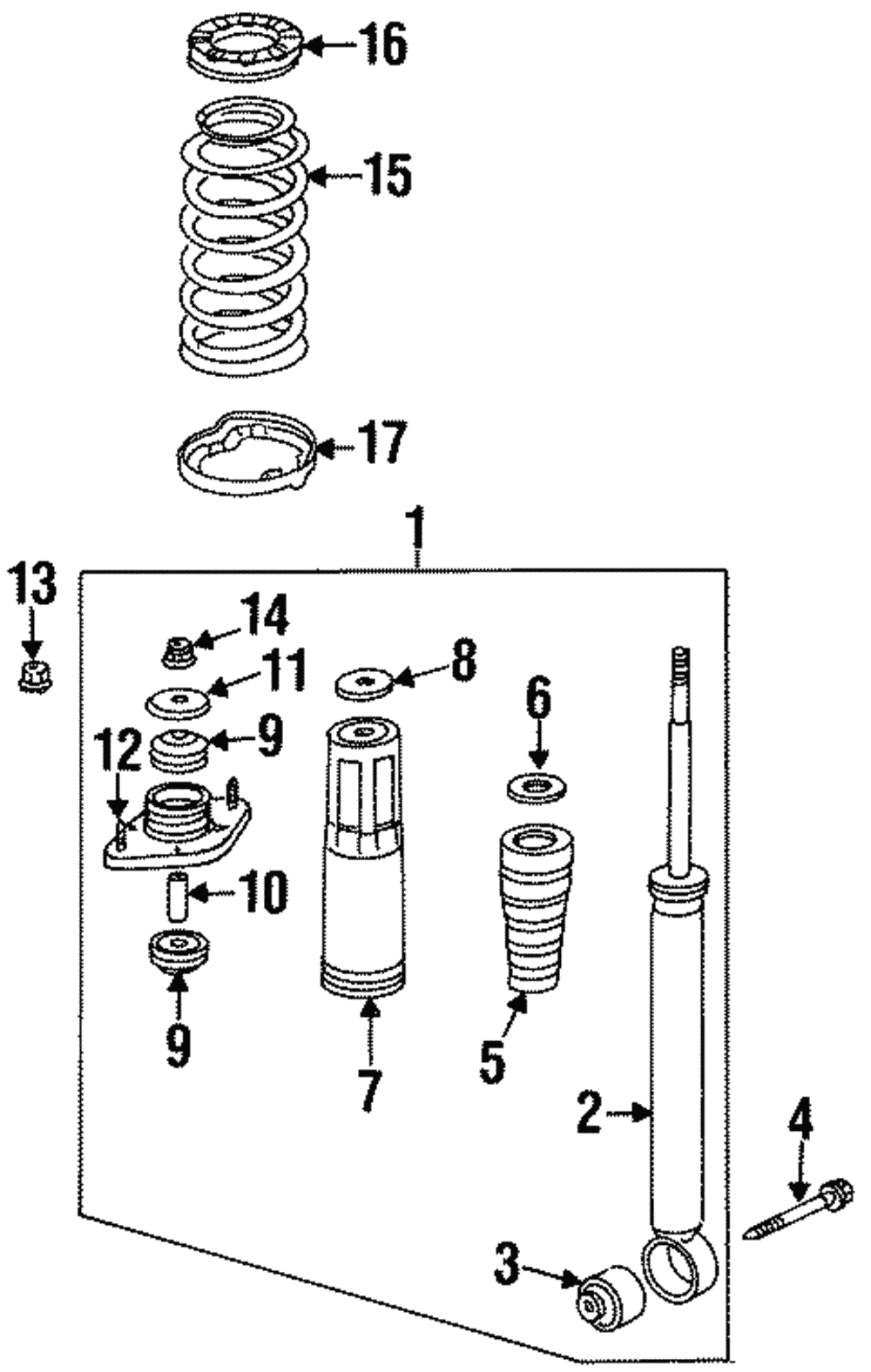 1996-1999 Isuzu Oasis Strut 5862032140 | Isuzu Parts Center