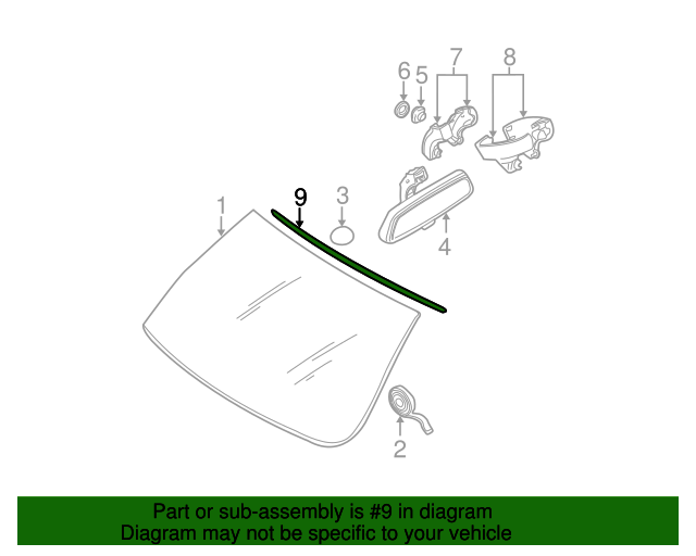 51317182004 - 2000-2006 BMW X5 Upper Molding (51-31-7-182-004) | BMW of ...