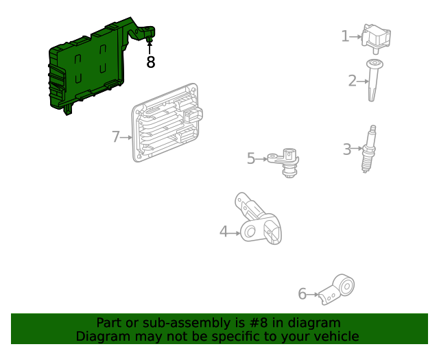 2020-2024 GM Engine Control Module Bracket 42766894 GM | GMPartsDirect.com