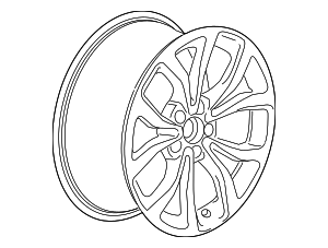 23489520 - 17x8-Inch Aluminum Wheel 2017-2018 Cadillac ATS | Chevrolet ...