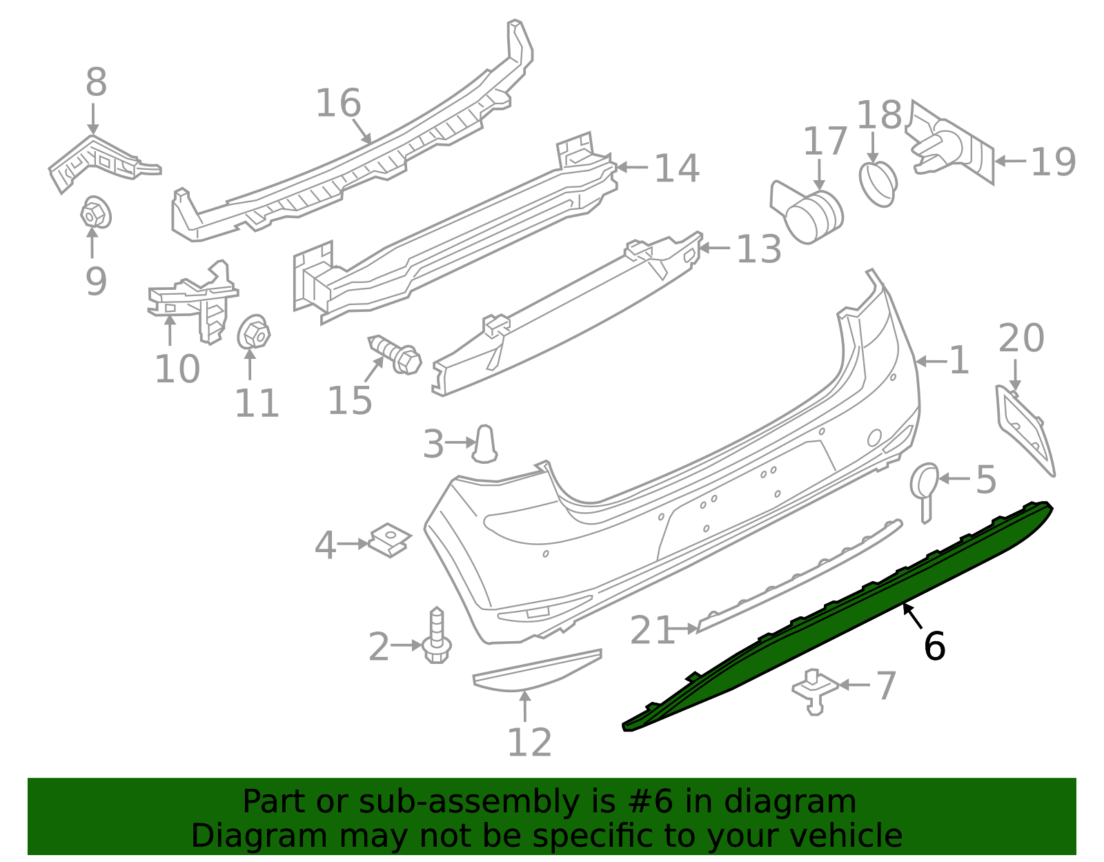 2015-2016 Volkswagen e-Golf Spoiler 5G6-807-568-9B9 | VW Direct Parts