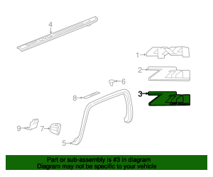 2018-2019 GM Pickup Box Side Decal 84297543 | GMPartsDirect.com