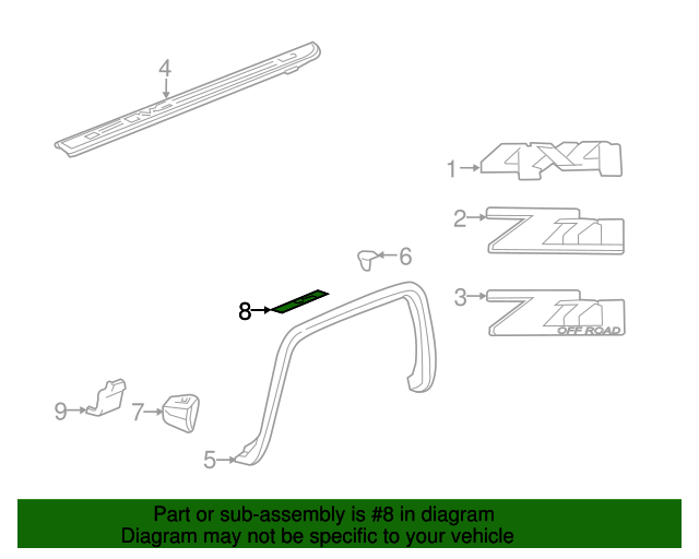 2014-2019 GMC Protector,Rr Pubx Paint 22801021 | GM Parts Center
