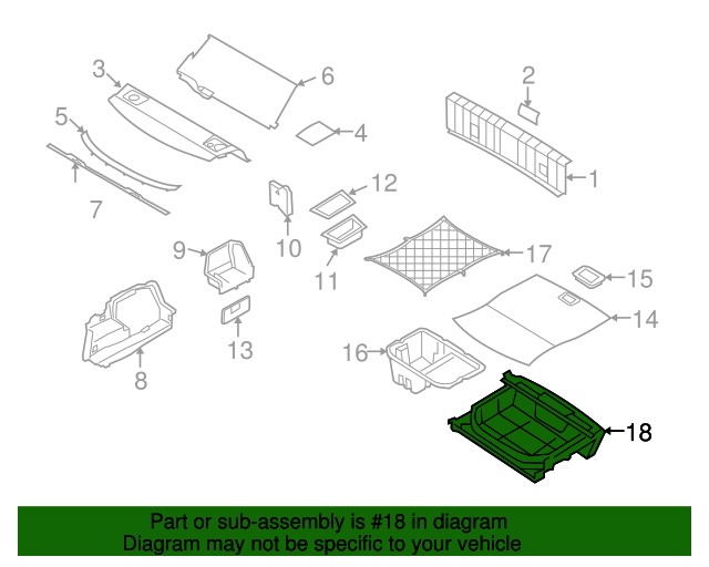 Genuine BMW 51-47-7-148-920 | Segmented Storage Compartment - Coupe ...