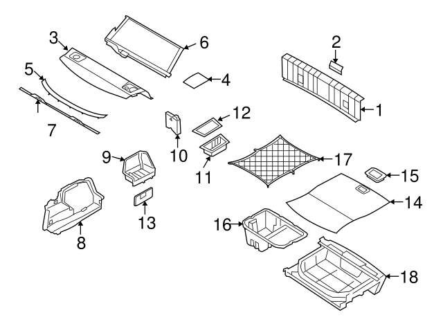 51477148920 - 2006-2013 BMW Segmented Storage Compartment - Coupe (51 ...