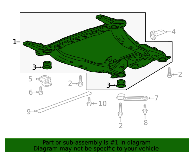 2021-2023 Buick Envision Drivetrain and Front Suspension Cradle ...