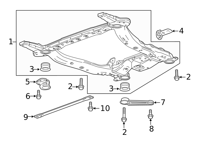 2021-2023 Buick Envision Drivetrain and Front Suspension Cradle ...