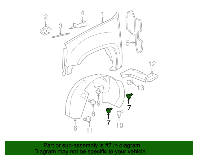 2007-2025 GM Push Pin 11612035 GM | GMPartsDirect.com