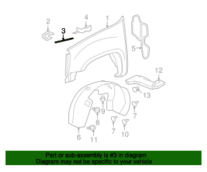 2007-2014 GM Front End Sheet Metal Diagonal Brace 25815065 GM ...