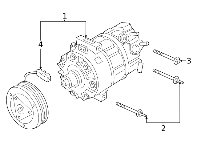 GN1Z-19703-J - A/C Compressor 2021-2024 Ford Bronco Sport | Ford Parts ...