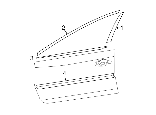 80282-3TA1A - Frame Molding 2013-2018 Nissan Altima | Nissan Parts ...