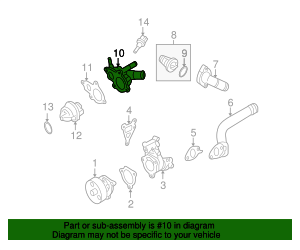 11060-JA00A - Water Outlet - 2007-2013 Nissan Altima | Nissan OEM Parts ...