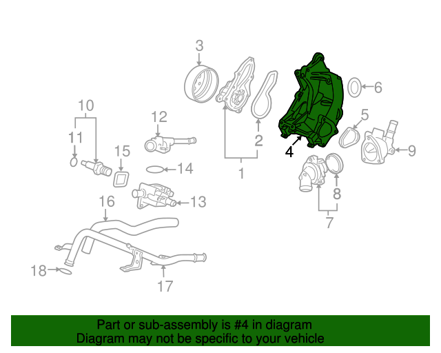 19410-RWC-A00 - Water Manifold 2007-2012 Acura RDX | My Acura Parts