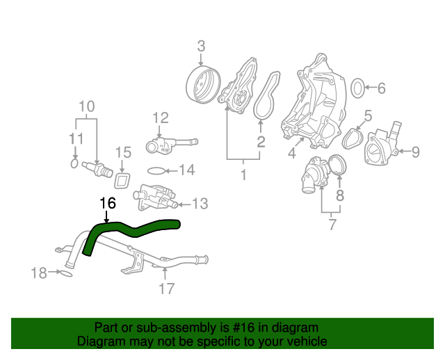2007-2012 Acura RDX Inlet Hose 19504-RWC-A00 | Acura Parts World