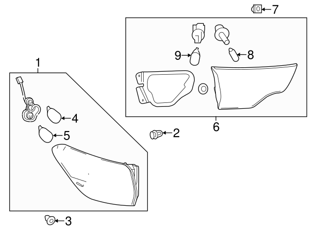 2014-2016 Toyota Highlander Backup Lamp Assembly 81580-0E050 | Parts ...