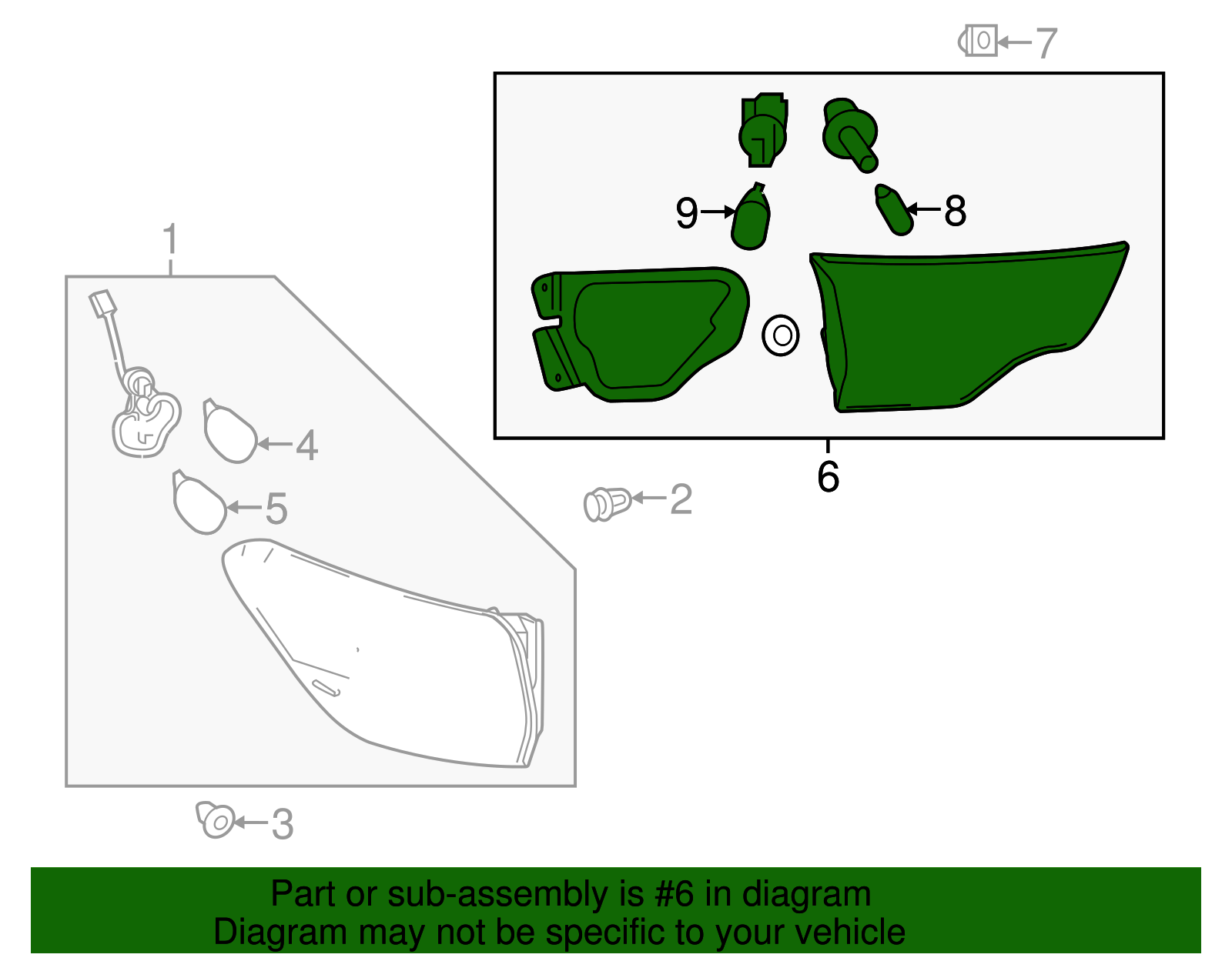 81580-0E050 - Backup Lamp Assembly - 2014-2016 Toyota Highlander ...