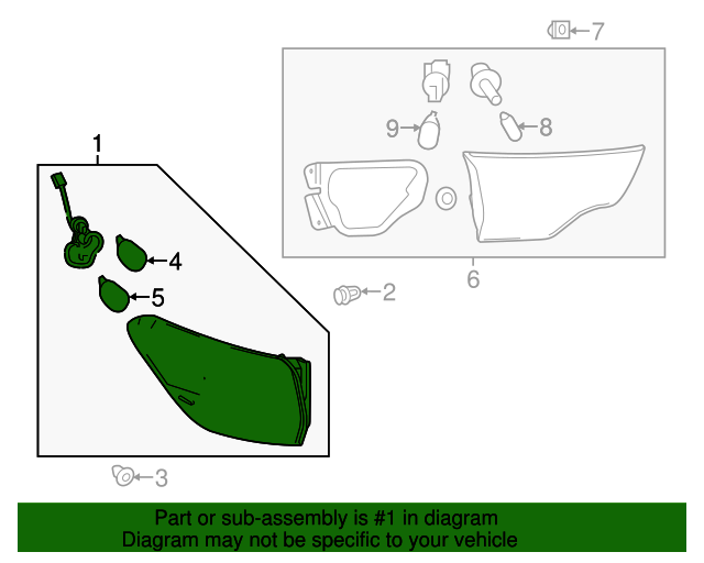 Toyota 2014-2016 Toyota Highlander Combo Lamp Assembly 81560-0E100 ...