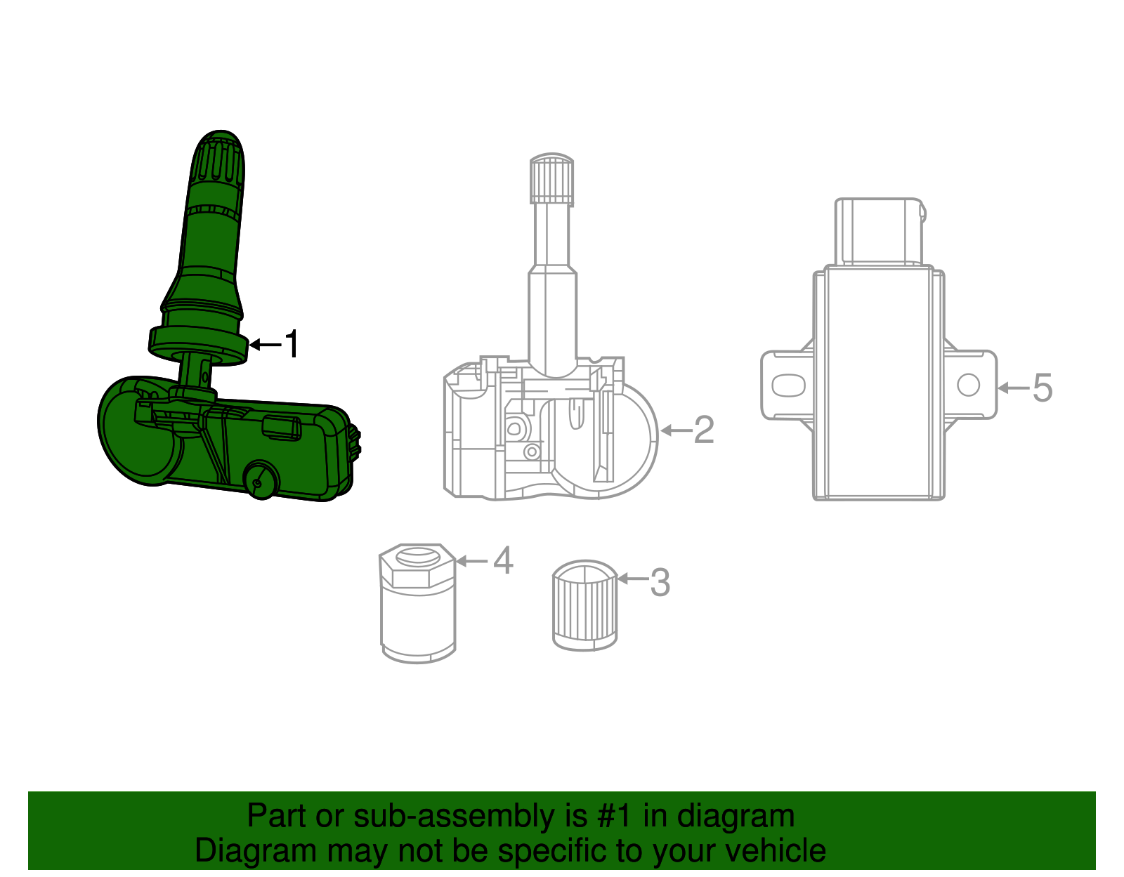 2020-2024 Mopar Tire Pressure Monitoring System (TPMS) Sensor ...