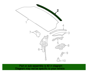 172-790-14-98 - Top Cover Seal 2012-2020 Mercedes-Benz | Mercedes-Benz ...