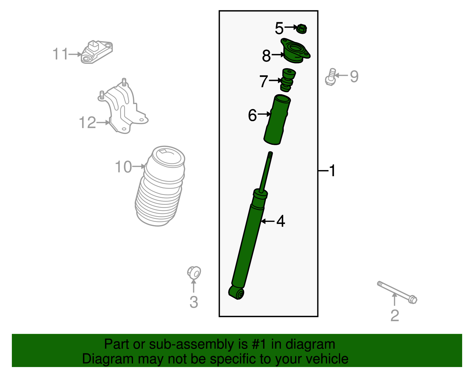 2010-2013 Porsche Panamera Shock Assembly 970-333-061-10 | Sunset ...