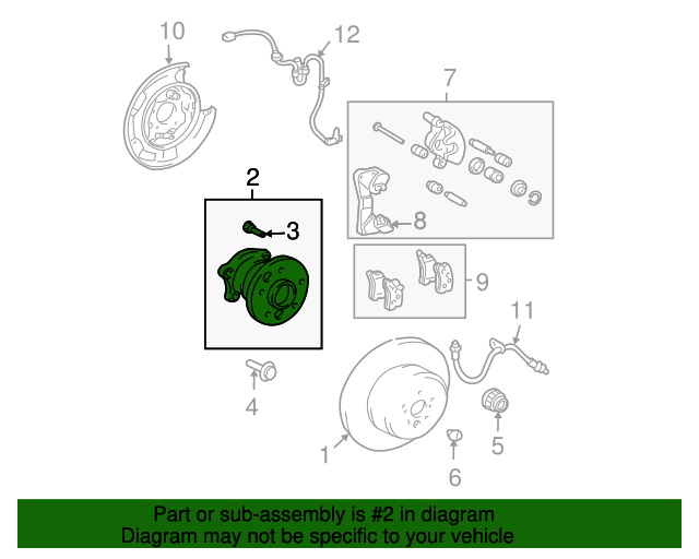 2004-2009 Lexus Hub & Bearing Assembly 42410-0E050 | OEM Parts Online
