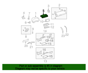 2009-2010 Toyota Corolla Dashboard Air Vent 55670-02191 | Toyota Parts ...