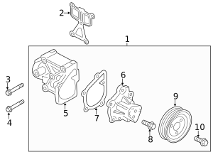 2017-2020 Hyundai Engine Water Pump Housing 25125-2GTA0 | OEM Parts Online