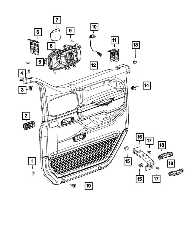 2022 Jeep Door Lock Switch, Right 6AC64DX9AD | Mopar Estores