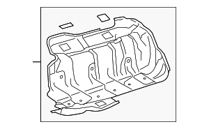77606-48140 - Fuel Tank Skid Plate For 2016-2022 Lexus | Lexus OE Parts
