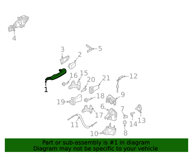 Genuine Handle, Outside for 2020-2023 Land Rover | Land Rover Part ...