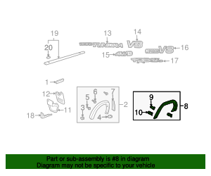 75087-0C010 - Wheel Arch Molding 2000-2006 Toyota Tundra | AutoNation Parts