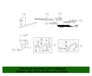 2000-2006 Toyota Tundra Decal 75996-0C010-A0 | Toyota Parts Center