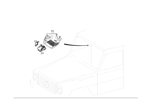 Sensors, Camera and Switch Behind Windshield for 2024 Mercedes-Benz ...