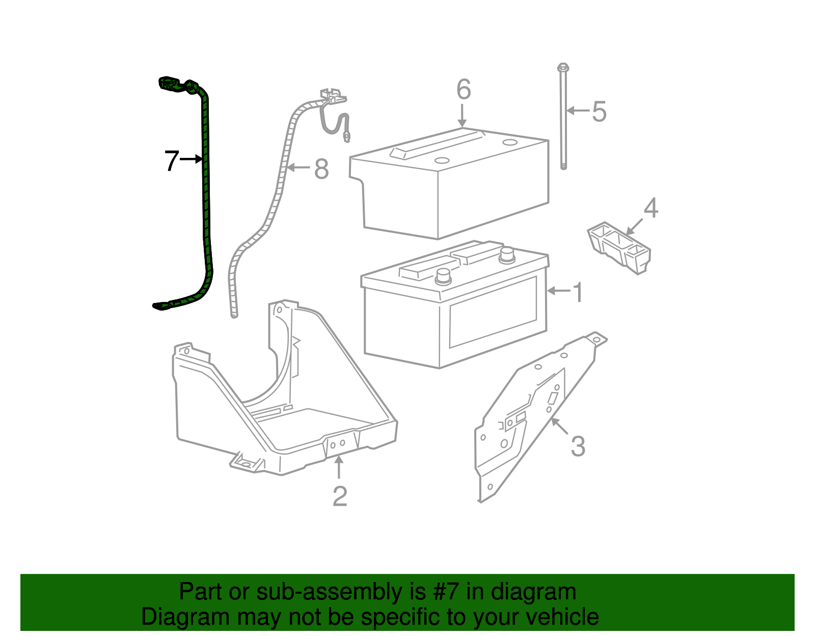 7C3Z-14300-CA - Positive Cable 2008-2010 Ford | Mad Max Ford Parts