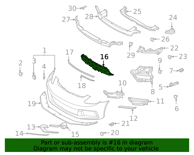 2017-2023 Porsche Panamera Lower Grille 971-807-683-H-041 | OEM Vehicle ...
