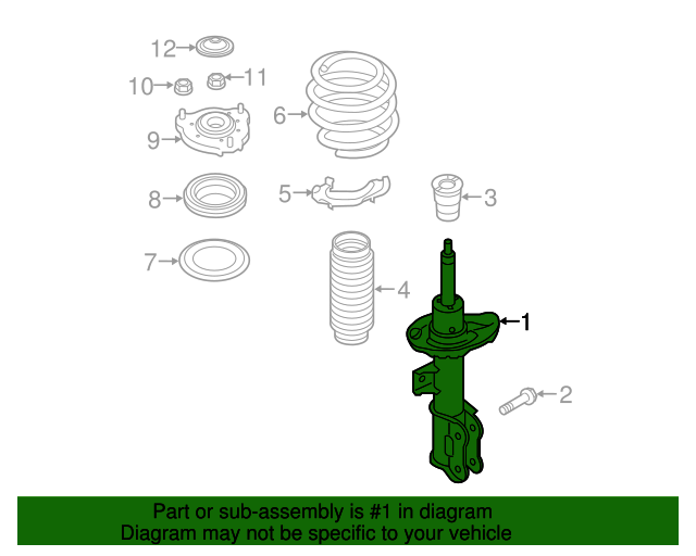 2015-2016 Hyundai Sonata Strut 54651-C2500 | OEM Hyundai Parts