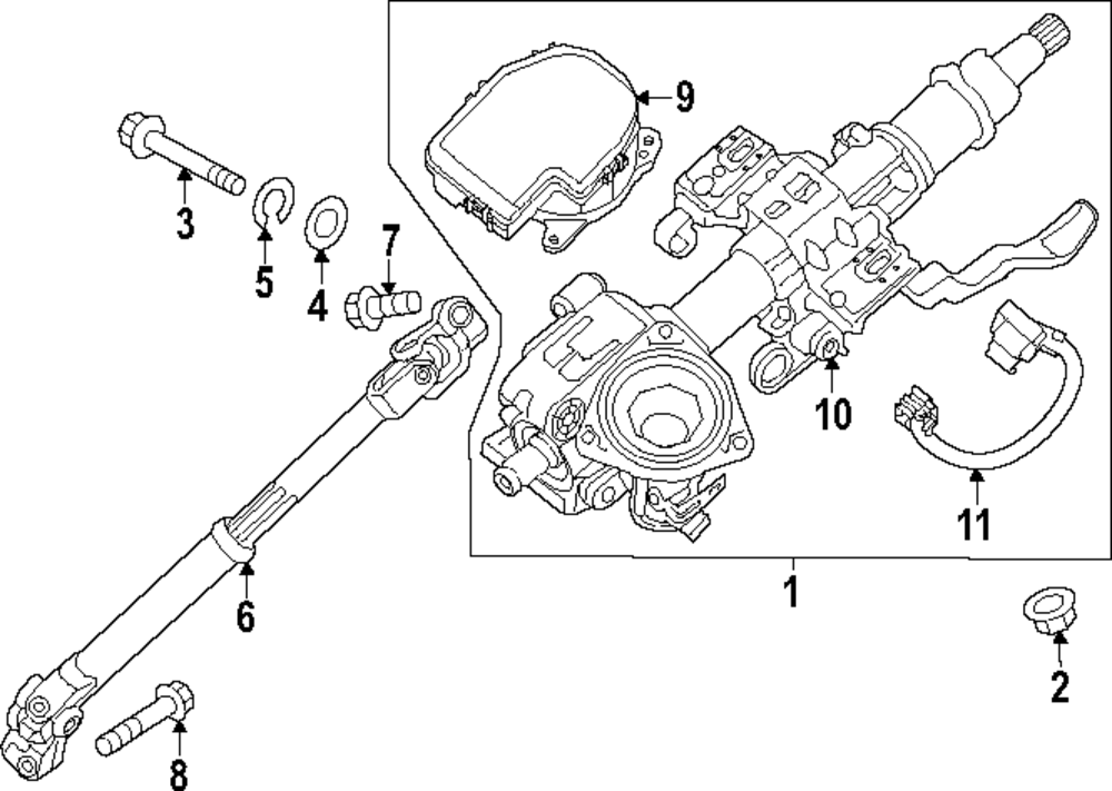 56390-AT040 - Steering Column 2023-2025 Kia Niro | Kia.Parts