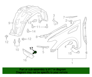 01121-N6041 (1121n6041) - 2011-2020 Infiniti Upper Tie Bar Mount Bolt ...