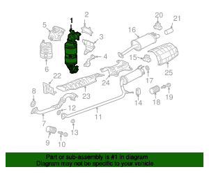 18160-RNA-A00 - Catalytic Converter 2006-2011 Honda Civic | Honda Parts ...