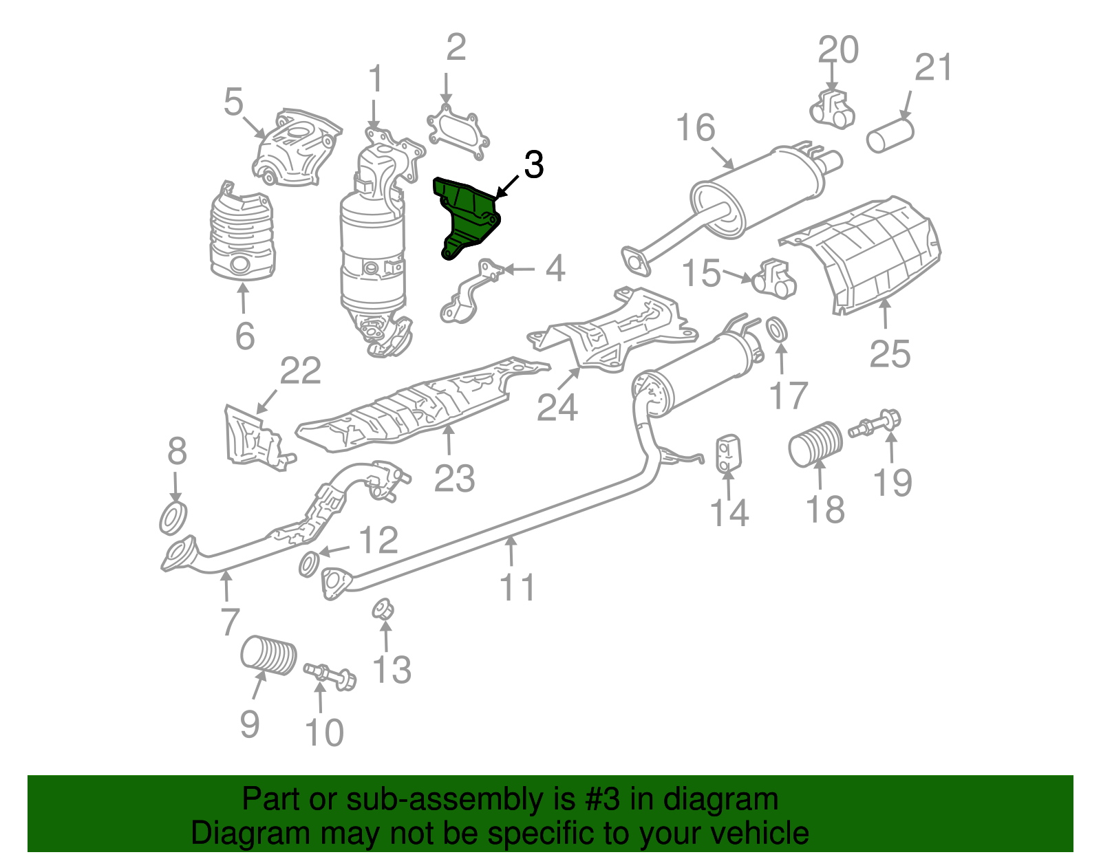 2006-2015 Honda Civic Manifold Bracket 18197-RNA-A00 | Honda Factory Parts