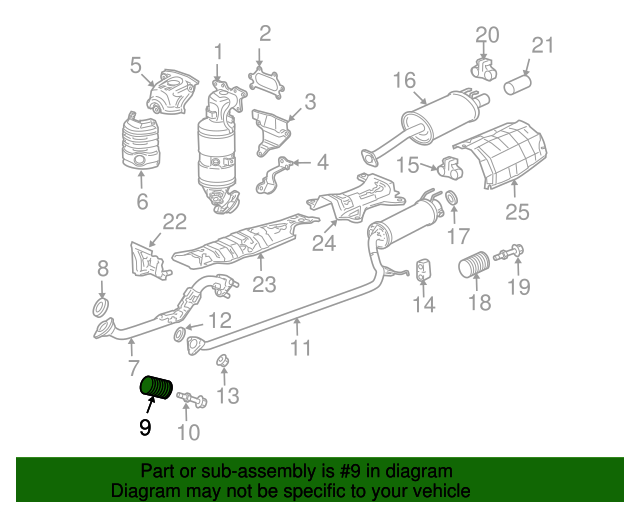 18230-SV4-000 - Exhaust Manifold Bolt And Spring - 1994-2020 Honda ...