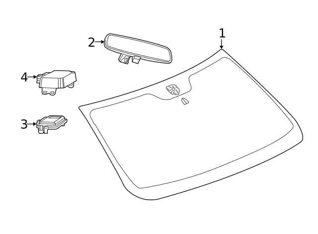 2019-2020 Ram Windshield Glass 68371467AB | TascaParts.com