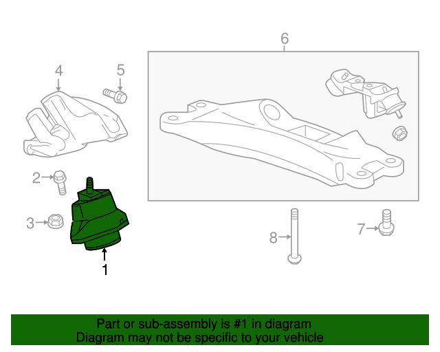 84122579 GM Driver Side Engine Mount | GM Parts Store