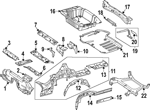 206-610-46-00 - Front Cross-Member 2022-2024 Mercedes-Benz | Mercedes ...