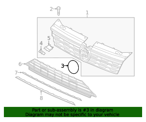 5NA-853-601-JZA - Grille Emblem 2018-2021 Volkswagen Tiguan ...