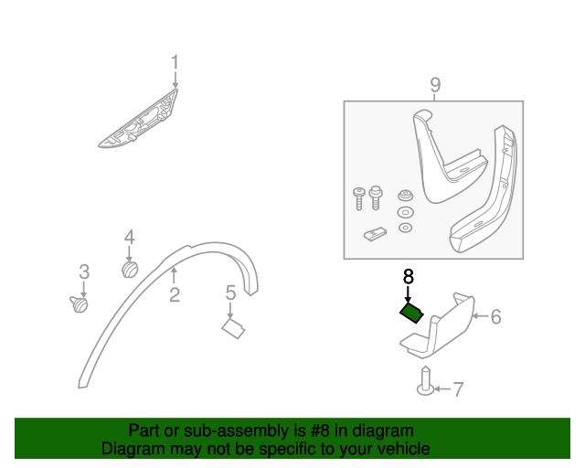 2017-2021 Land Rover Wheel Opening Molding Clip LR082683 ...