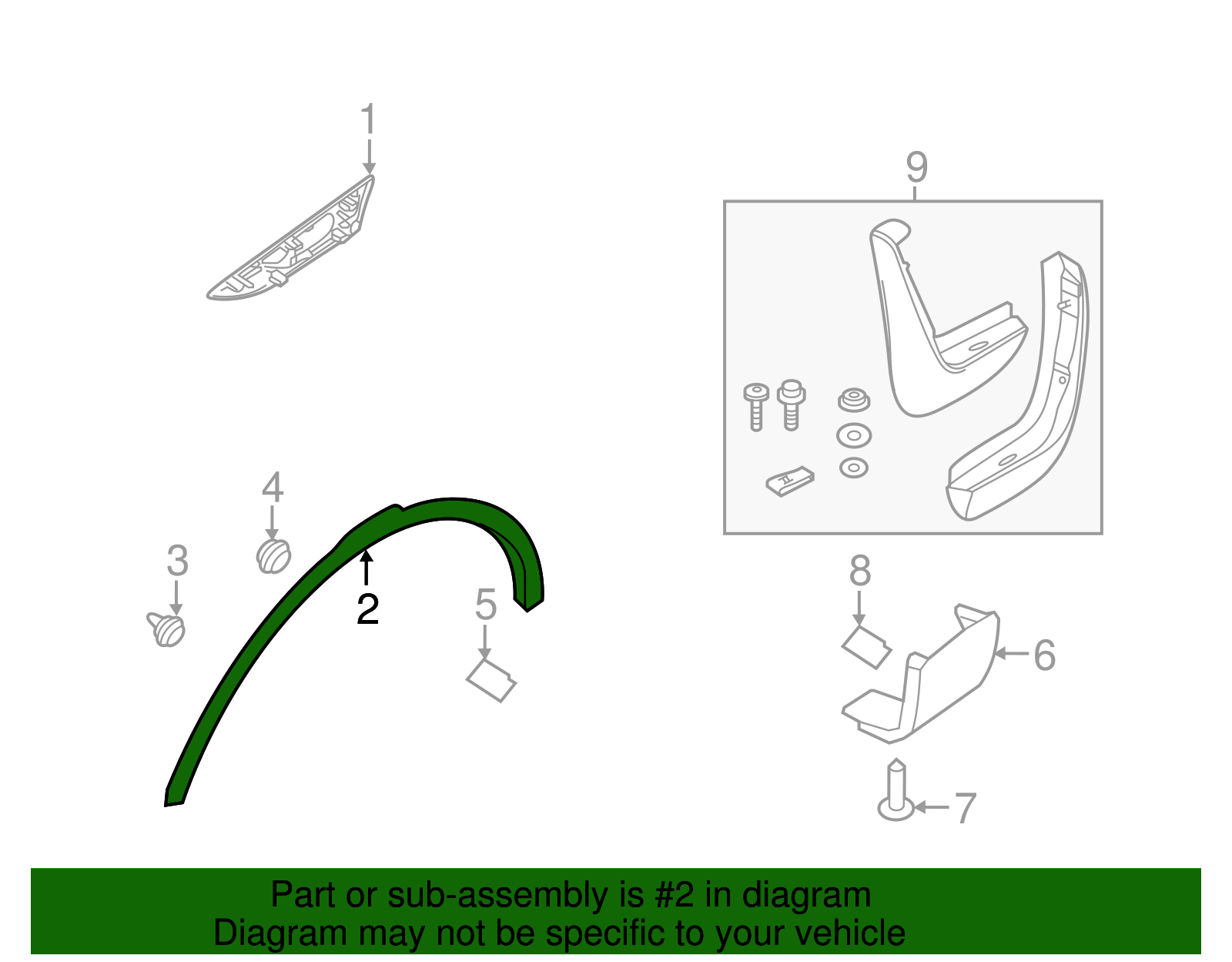 2017-2023 Land Rover Discovery Wheel Opening Molding LR082935 | Land ...