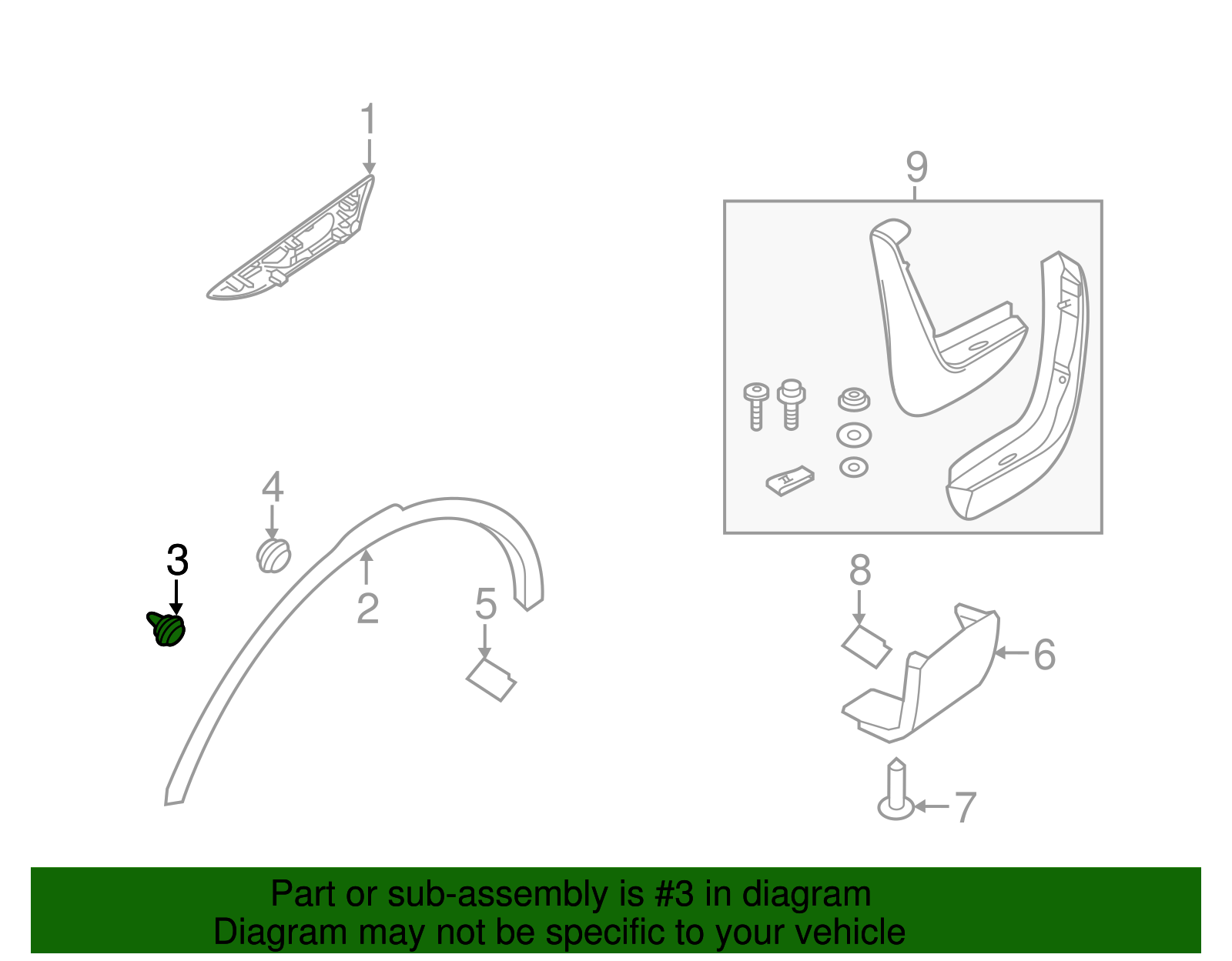 Genuine OEM Wheel Opening Molding Clip Part# LR027255 Fits 2012-2023 ...