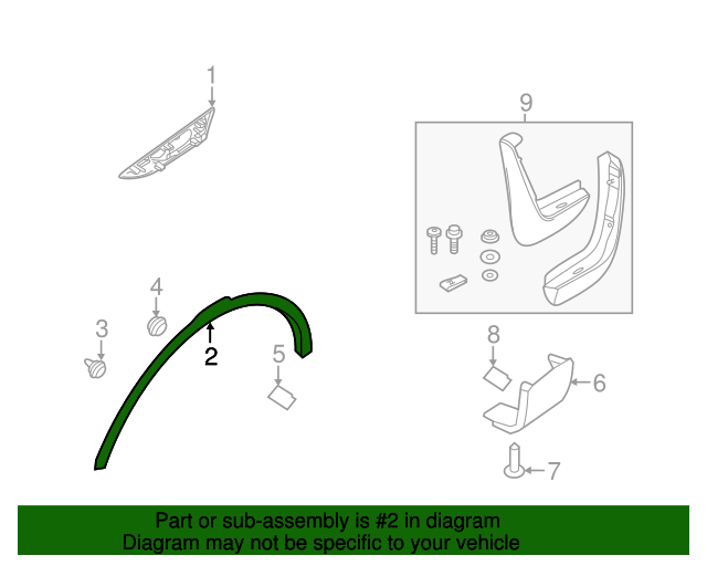 LR082937 - Wheel Arch Molding 2017-2023 Land Rover Discovery ...